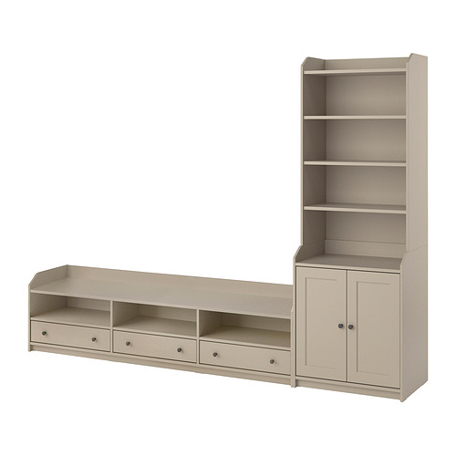 HAUGA - TV/storage combination, beige, 276x46x199 cm | IKEA Taiwan Online