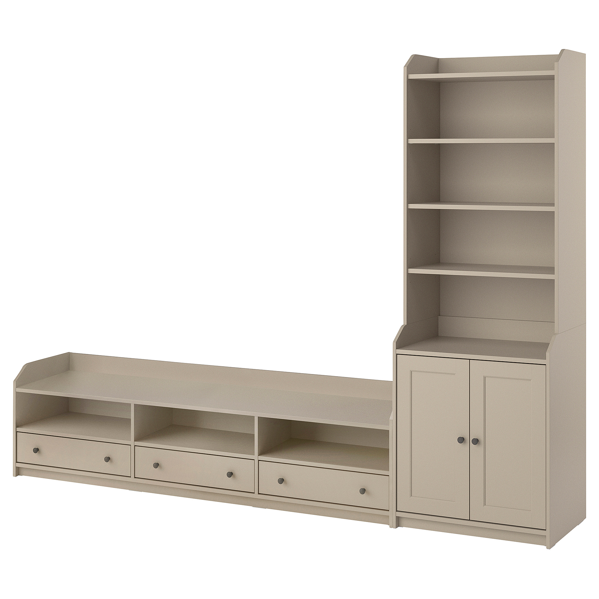 HAUGA - TV/storage combination, beige, 276x46x199 cm | IKEA Taiwan Online
