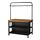 VADHOLMA - kitchen island with rack, black/oak | IKEA Taiwan Online