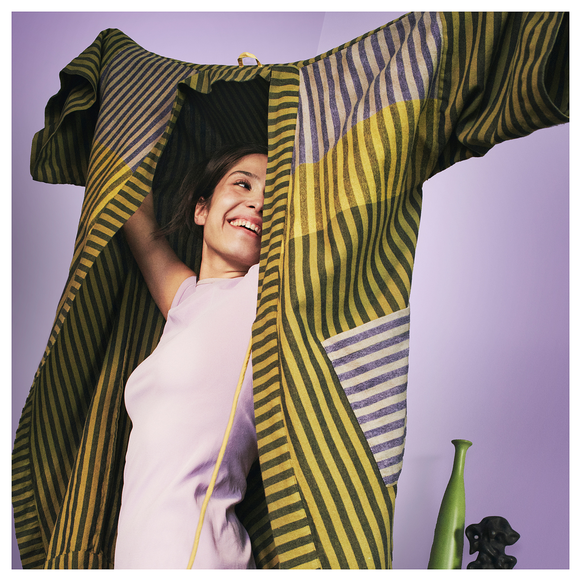 MÄVINN - bath robe, striped multicolour | IKEA Taiwan Online