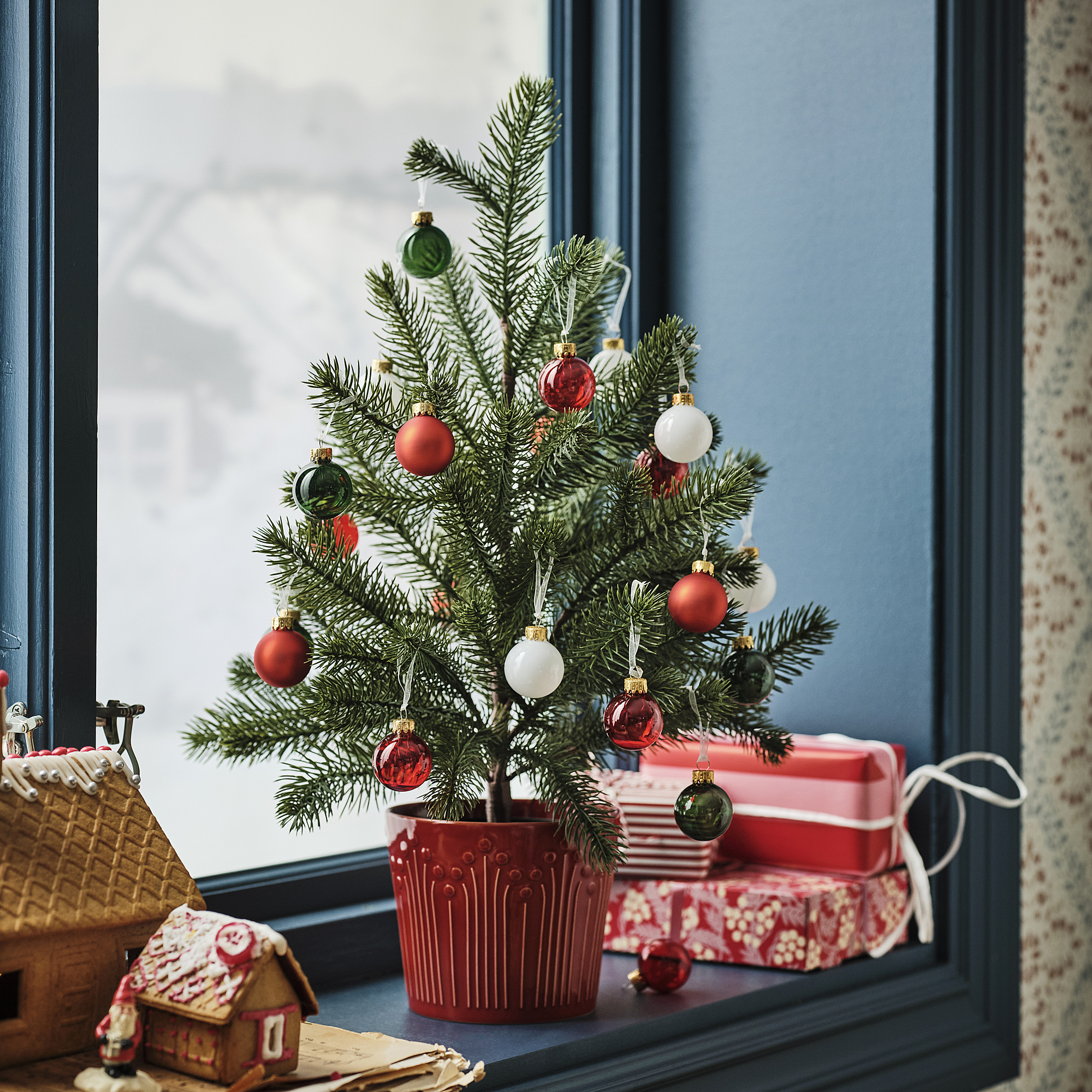 VINTERFINT - tree ornament, bauble glass/mixed colours, 3.5 cm | IKEA ...