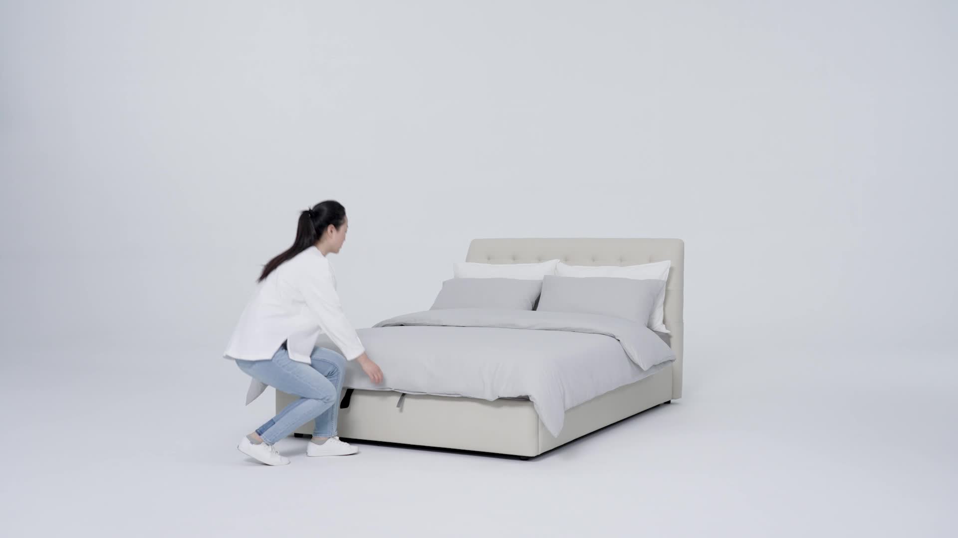 KORTGARDEN ottoman bed Kimstad off white 180x200 cm IKEA Taiwan Online