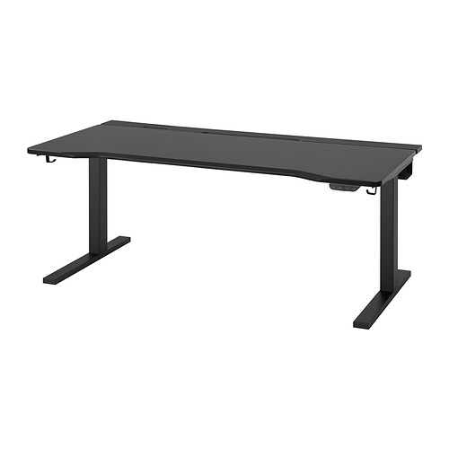 UTMANING gaming desk sit stand electric black 160x80 cm IKEA Taiwan Online