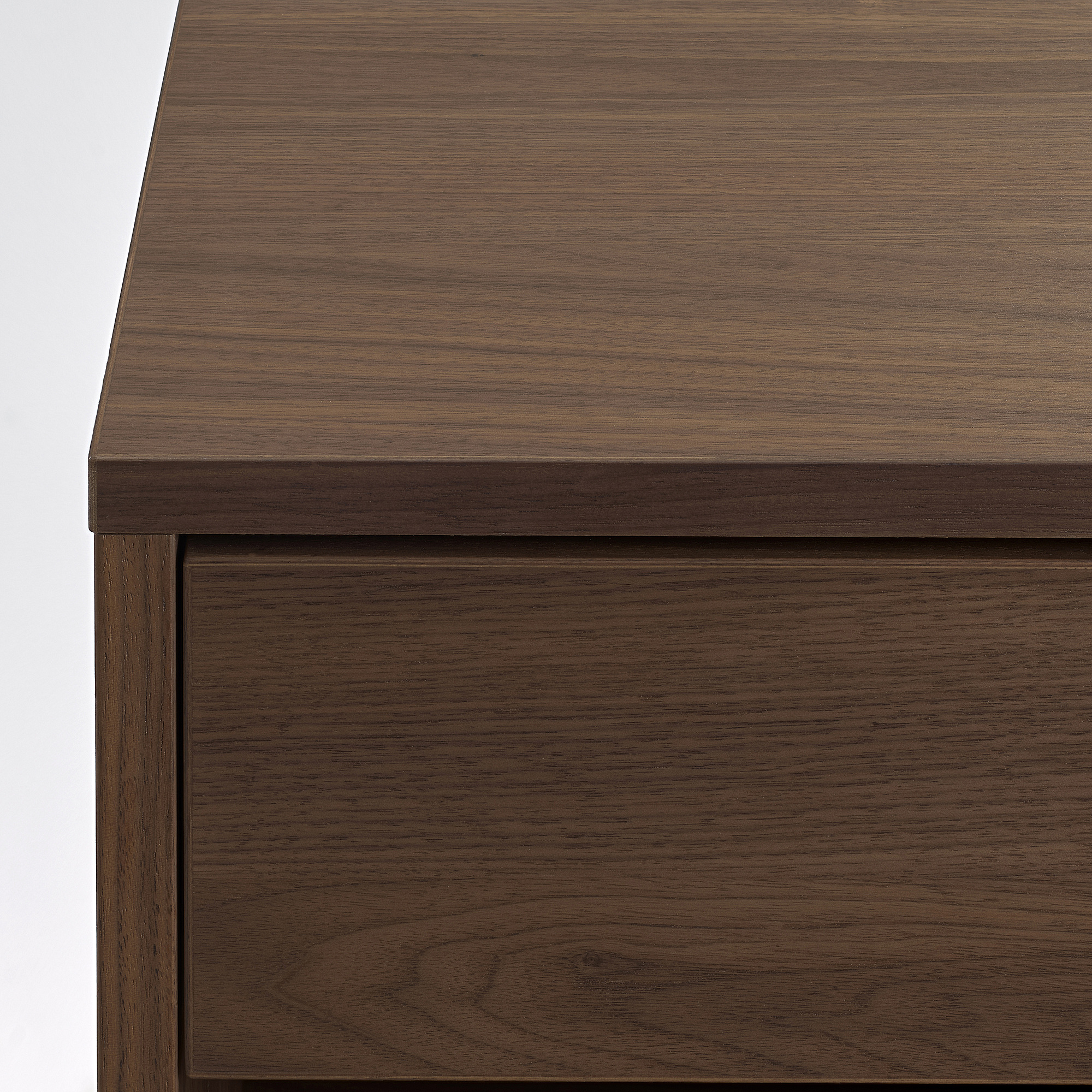 VIKHAMMER - bedside table, walnut veneer, 40x39 cm | IKEA Taiwan Online