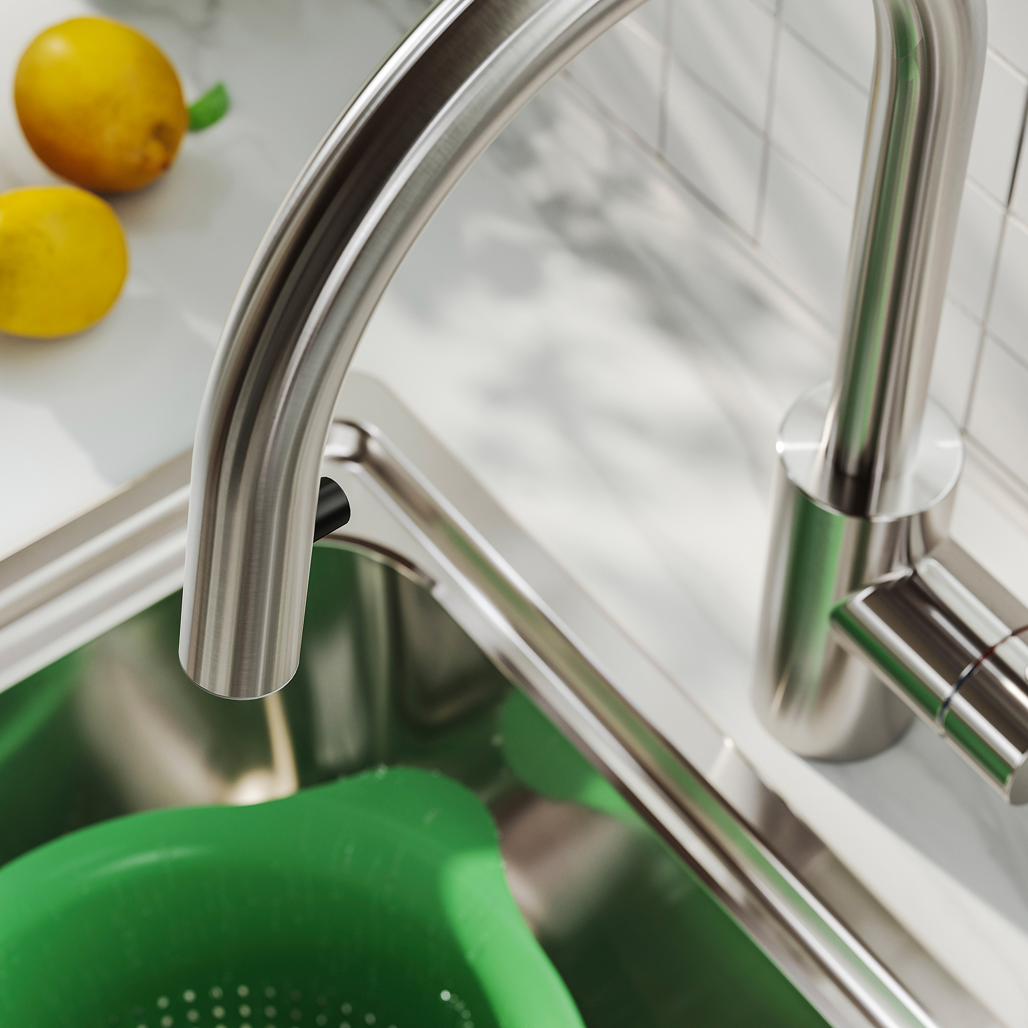 SALLSJÖN - 拉出式廚房水龍頭, 不鏽鋼色 | IKEA 線上購物