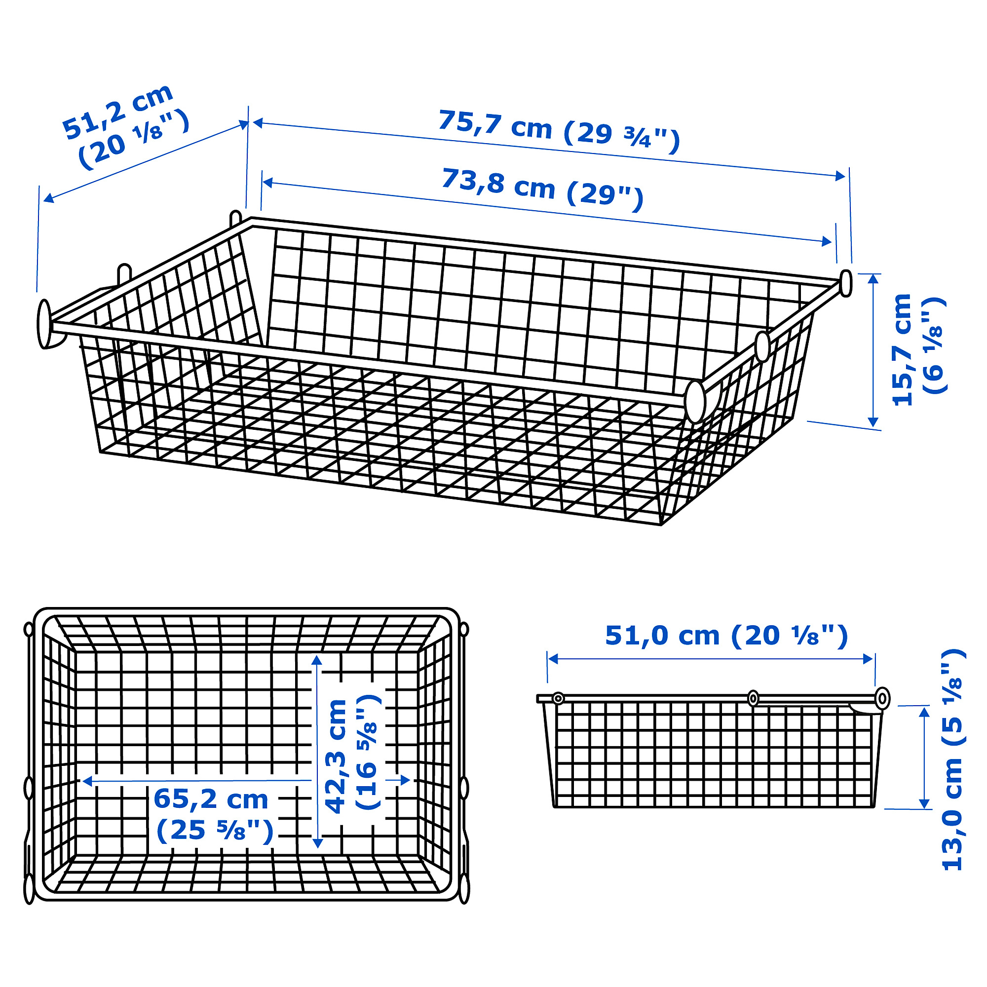 HJÄLPA - 外拉式網籃組, 白色, 80x55 公分 | IKEA 線上購物