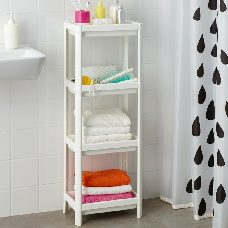 Bathroom shelves, bathroom shelving units, storage shelves & hooks ...